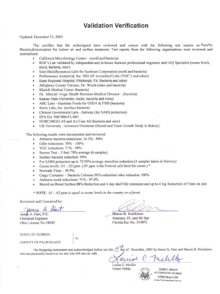 Carta Validacion y Verificacion RGF | PDF