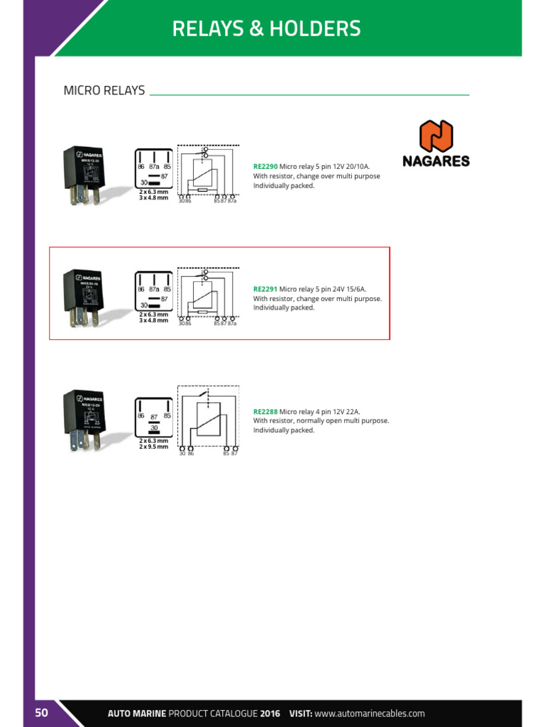 Micro Relay Specifications and Diagrams | PDF