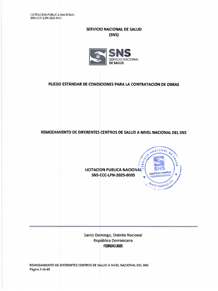 Pliego LPN 2024 0005 | PDF