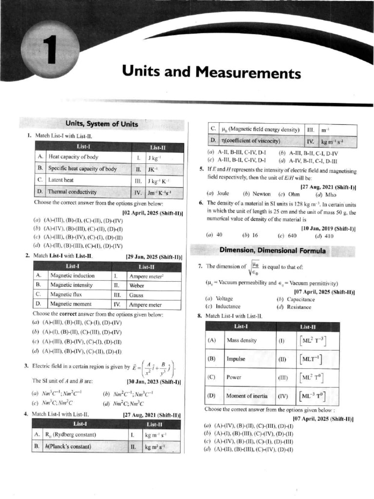 Unit and Measurement | PDF | Physical Phenomena | Physics