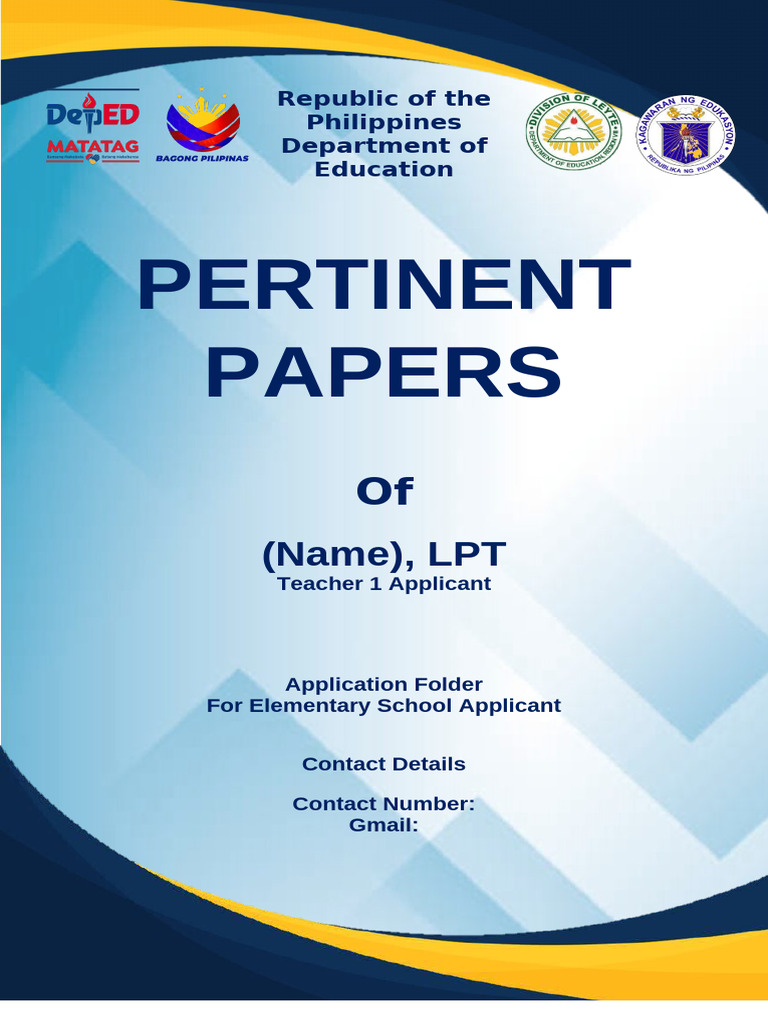 Application Requirements for Teacher 1 | PDF