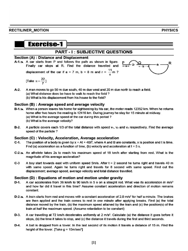 04 Rectiliner Motion | PDF