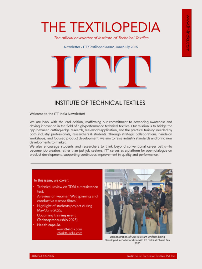 ITT Textilopedia: Cut Resistance Insights | PDF | Calibration | Beam ...