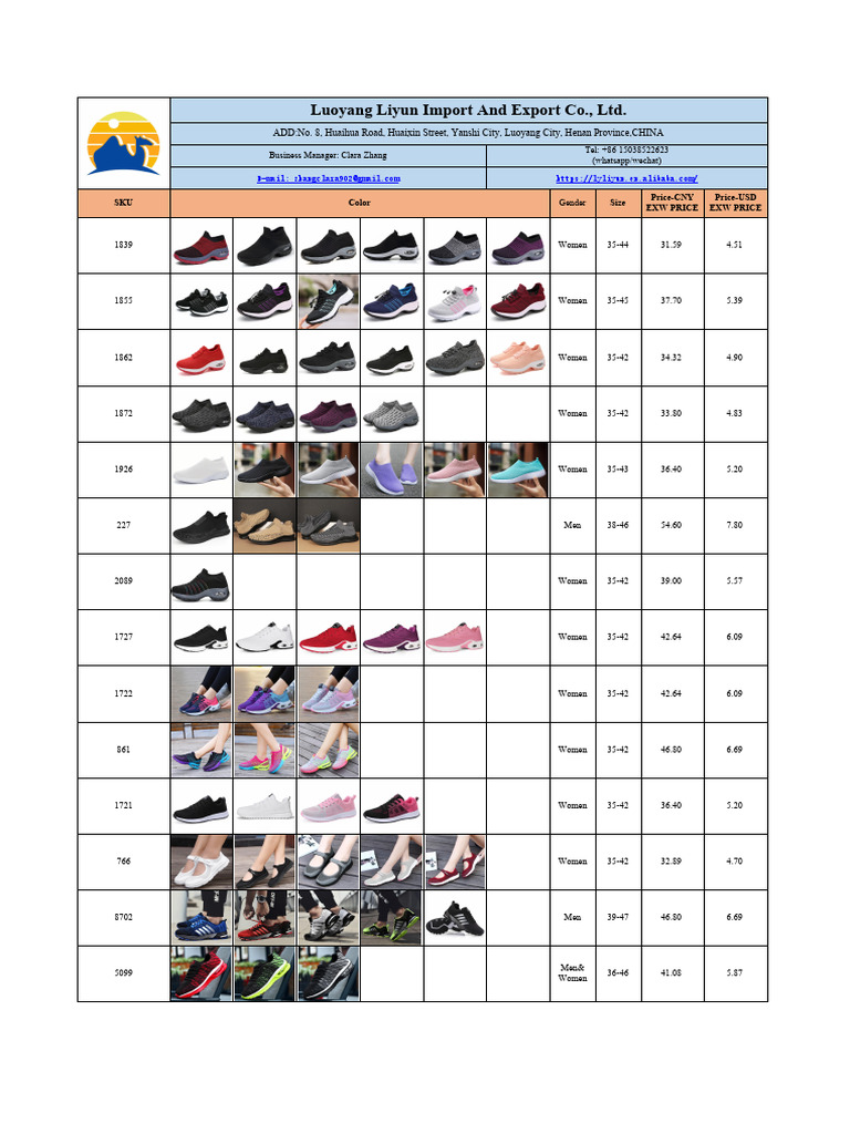 EVA Shoes Catalog | PDF