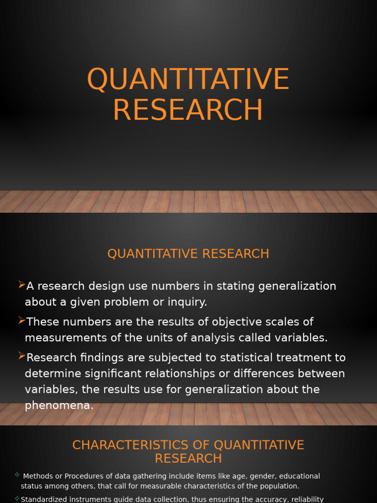 Quantitative Research | PDF | Quantitative Research | Experiment