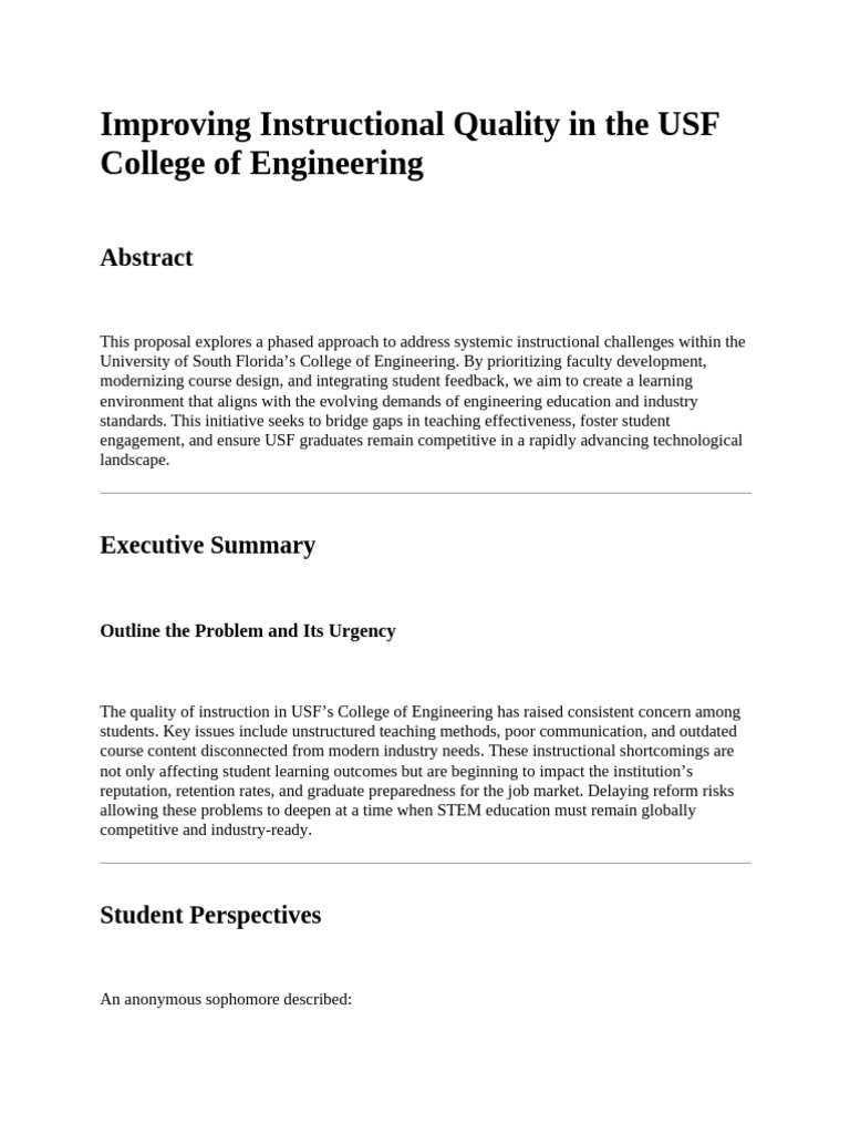 Enhancing USF Engineering Course Evaluations | PDF | Behavior ...