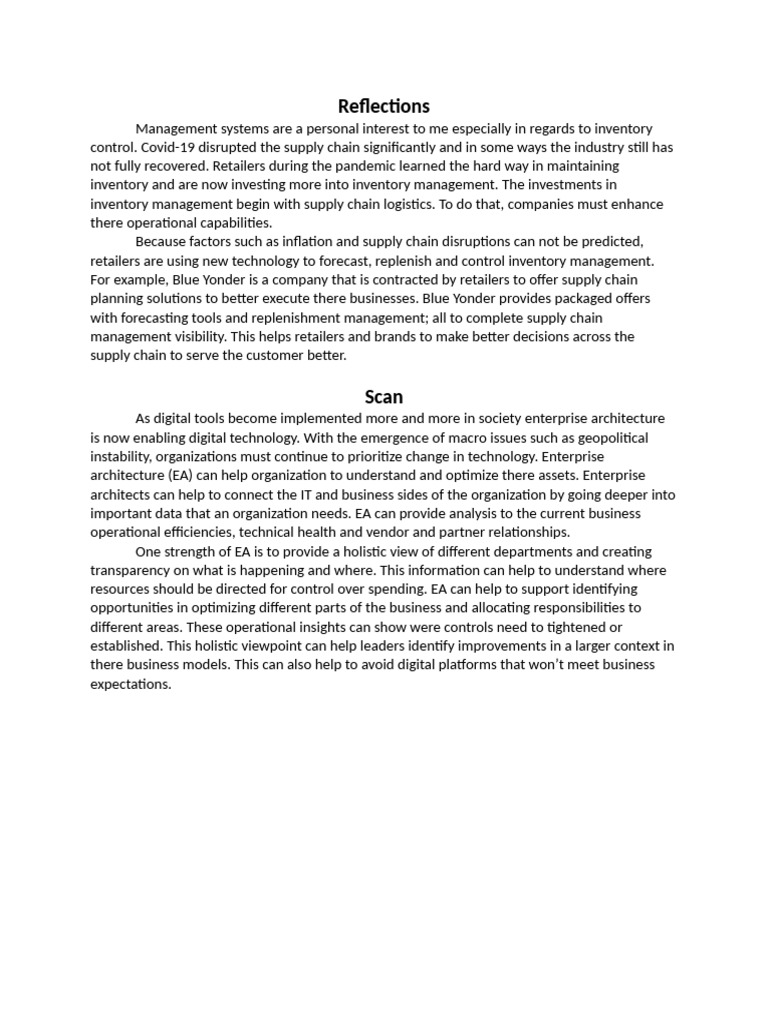 Week 11 Scan and Reflection | PDF