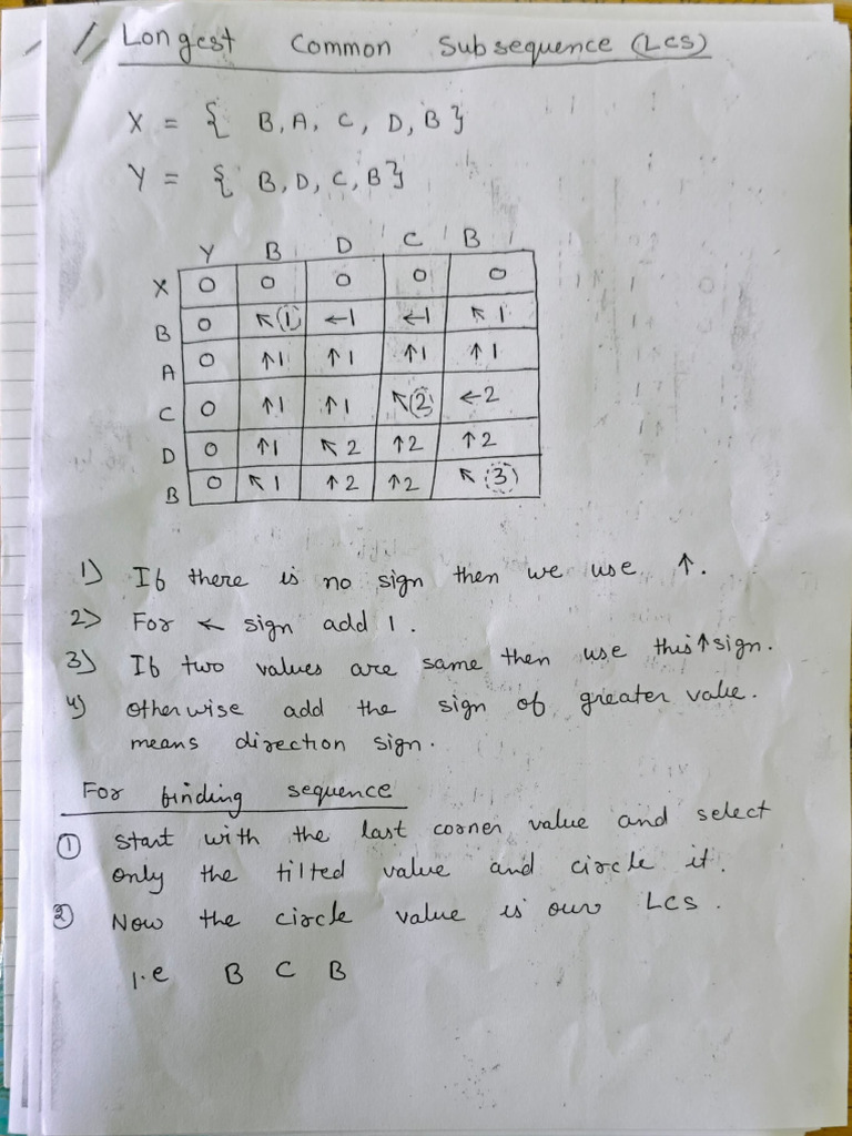 Longest Common Subsequence | PDF | Dynamic Programming | String (Computer Science)