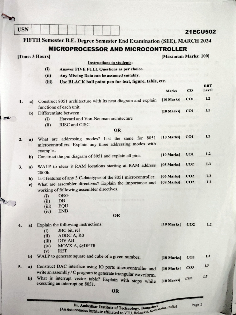 Previous Year Question Papers | PDF