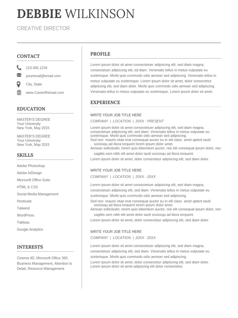 Debbie Wilkinson's Creative Profile | PDF | Application Software