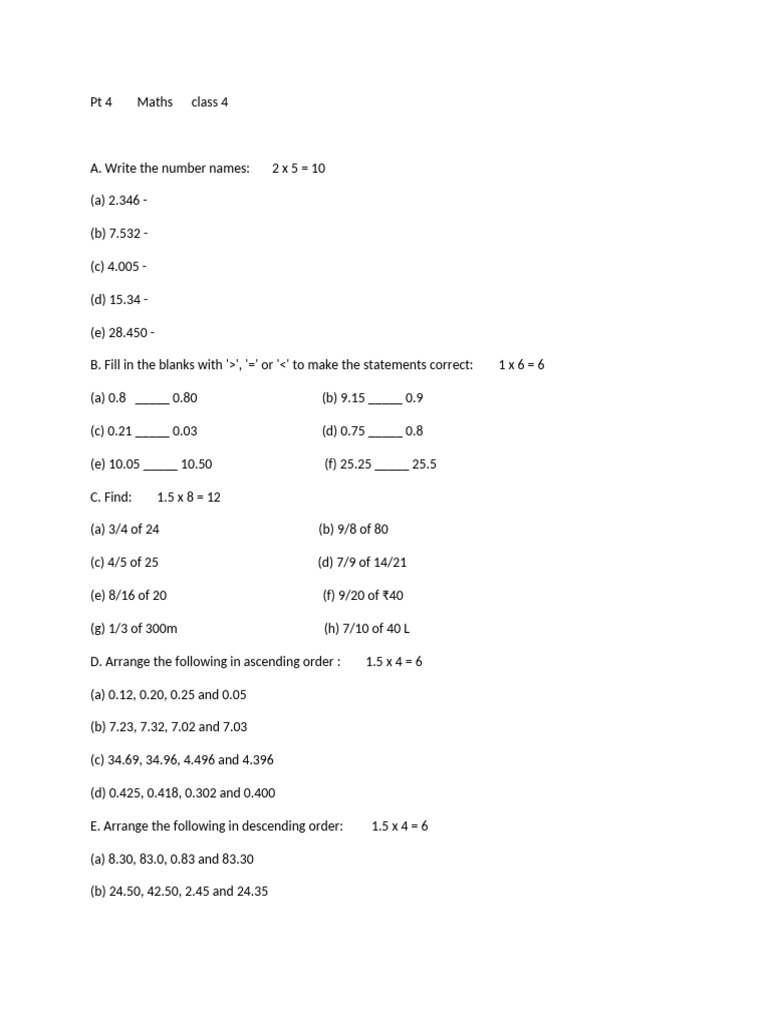 Class 4 Maths: Carts and Wheels Worksheets | PDF