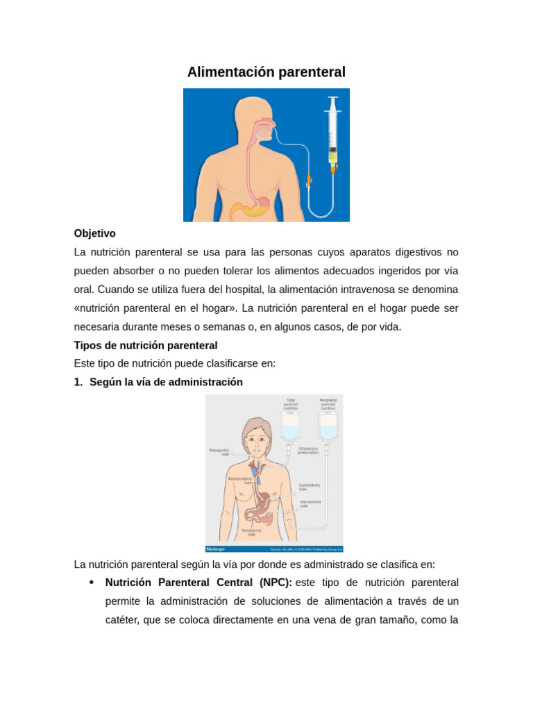 Alimentación Parenteral | PDF