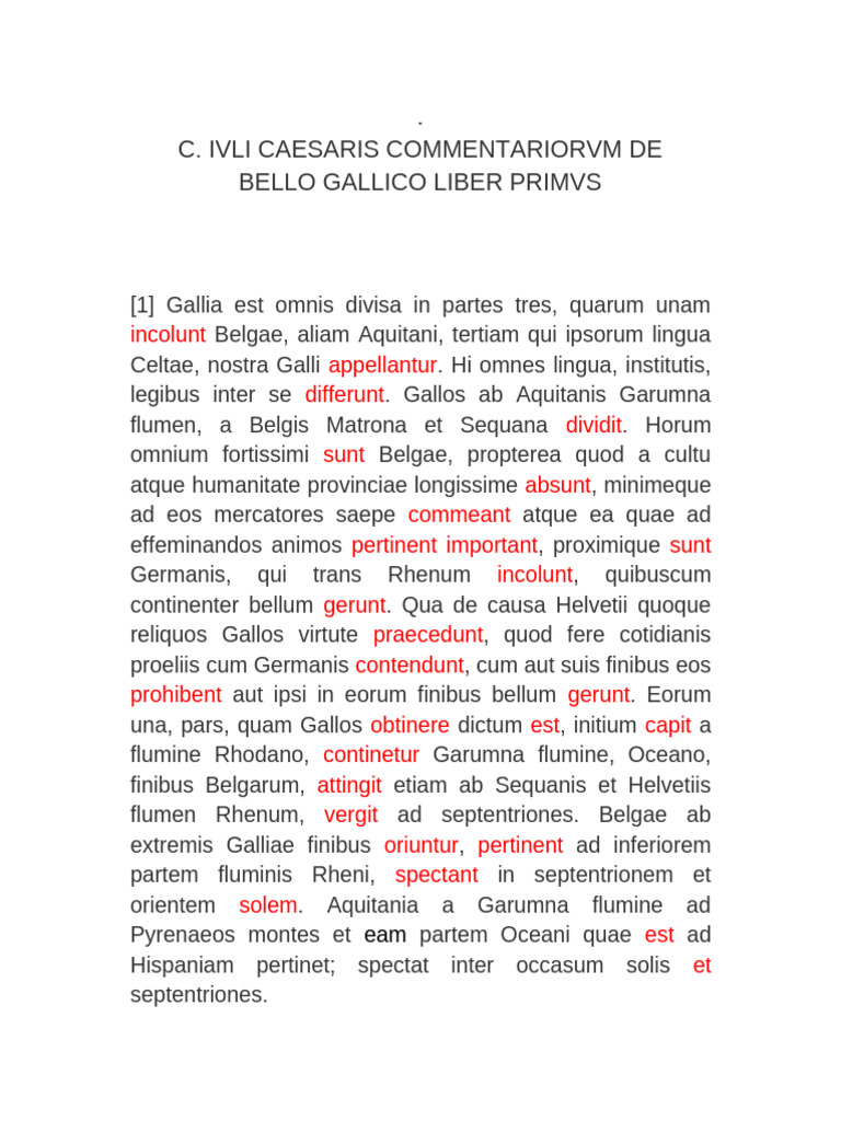 De Bello Gallico | PDF