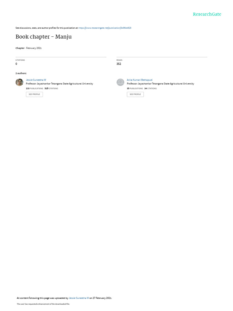 Bookchapter Manju | PDF