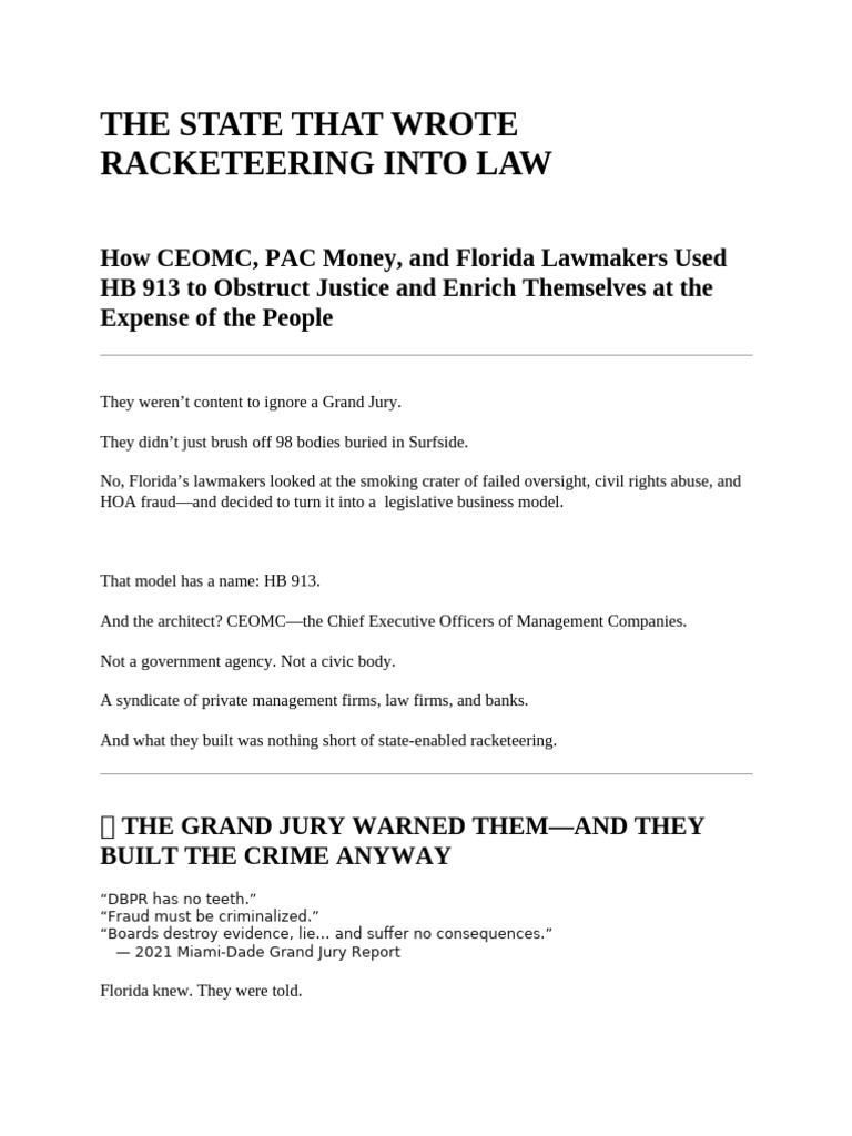 The State That Wrote Racketeering Into Law | PDF | Title 18 Of The ...