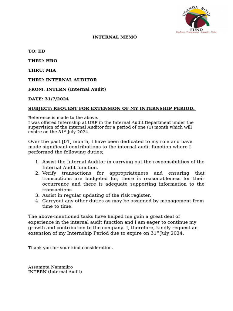 Assy - Extention Letter | PDF