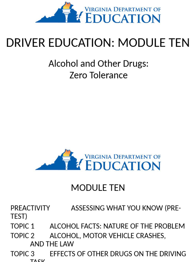 Module 10 - Alcohol and Other Drugs - FINAL | PDF | Driving Under The ...