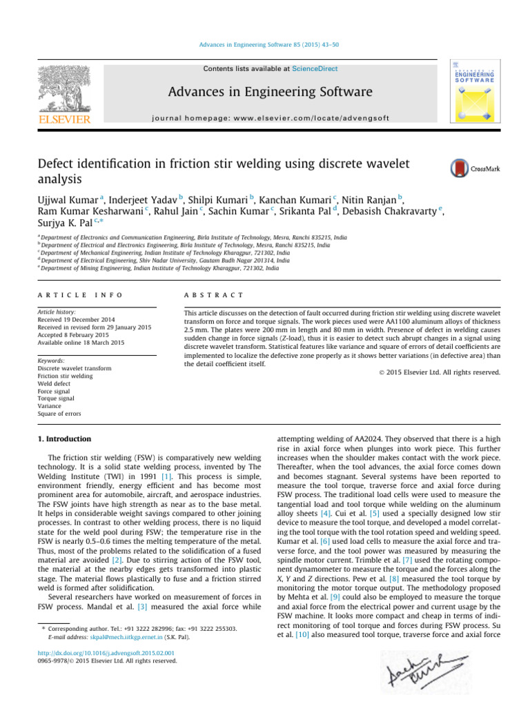 Defect Detection in Friction Stir Welding | PDF | Welding | Construction