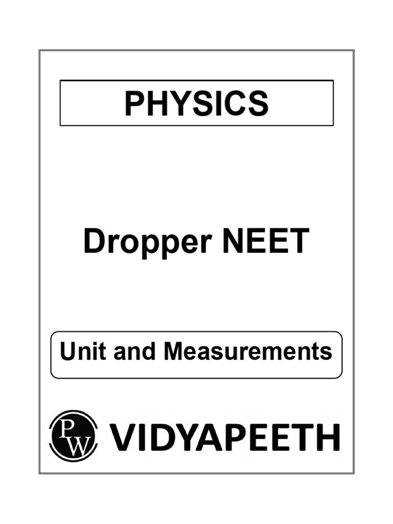 Units and Measurements: DPPs | PDF | Physics | Mechanics