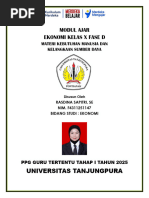 MODUL AJAR UKIN SMA 10 EKONOMI Kebutuhan Manusia Dan Kelangkaan Sumber Daya | PDF