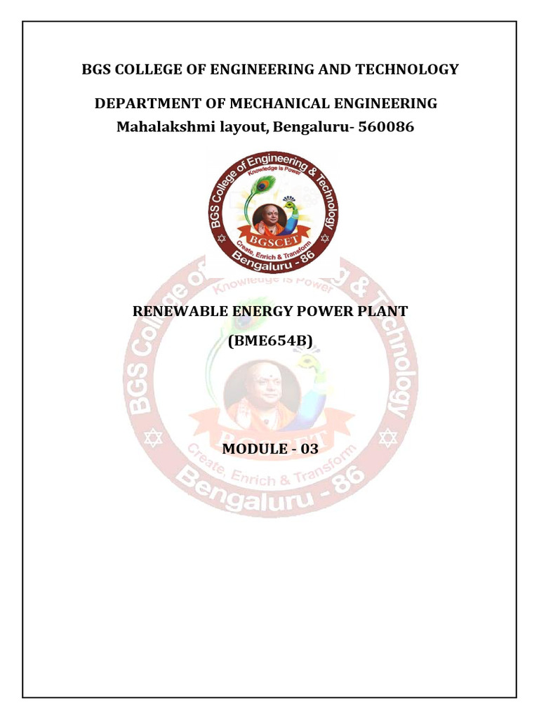 Module 3 BME654B | PDF | Wind Turbine | Wind Power