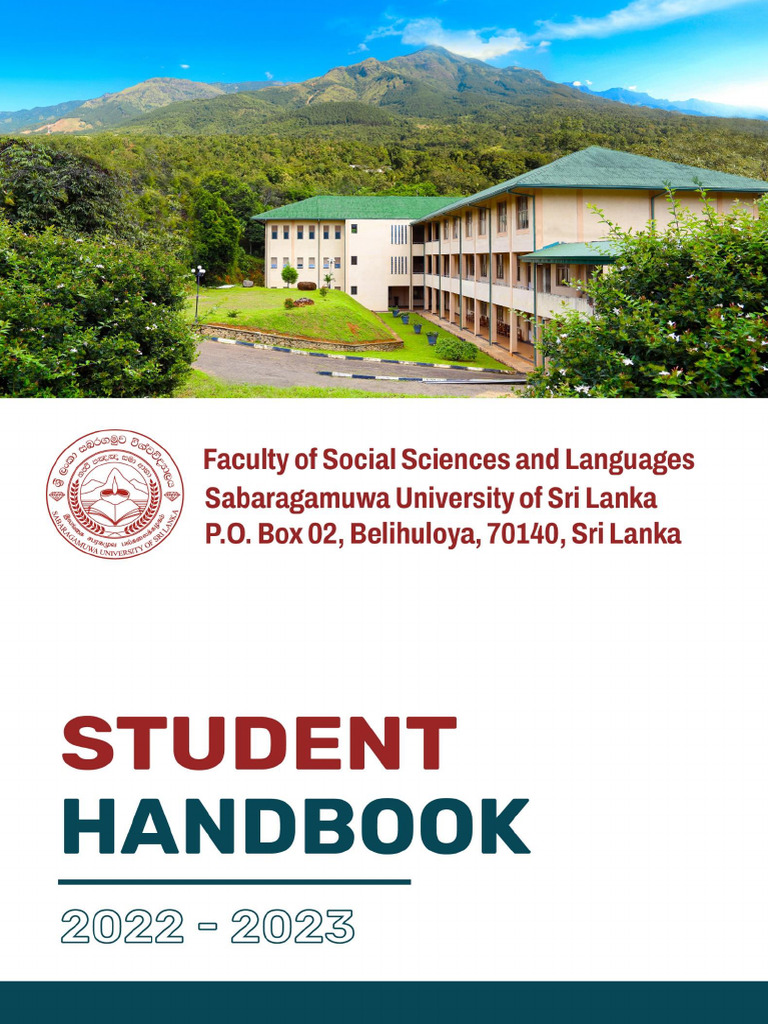 2022 - 2023 FSSL Handbook | PDF | Social Sciences | Bachelor's Degree