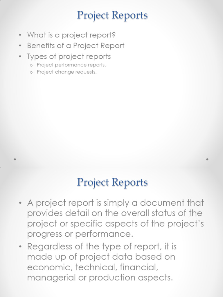 Lecture 9 - Project Reports | PDF | Project Management | Business