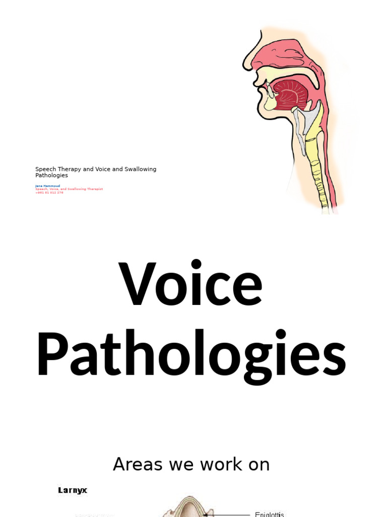 Speech Therapy and Voice and Swallowing Pathologies | PDF | Human Voice ...