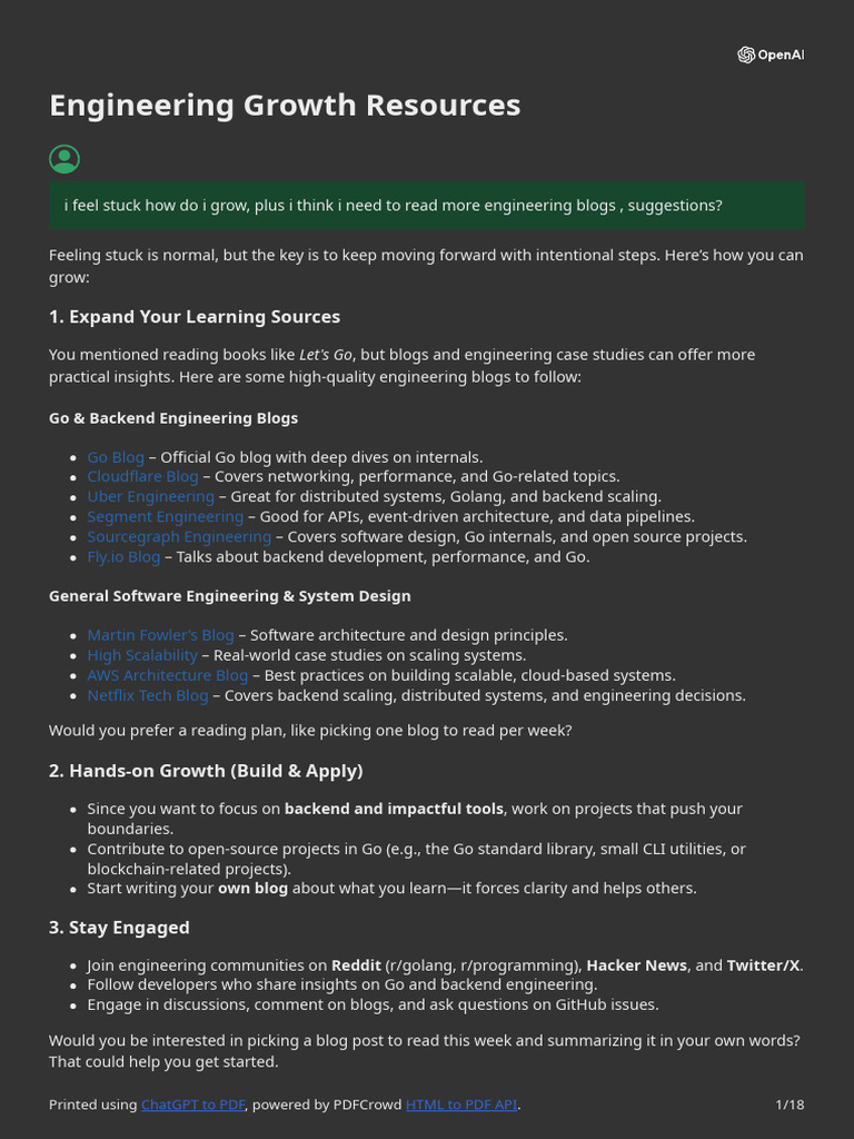 Engineering Growth Strategies and Resources | PDF | Databases ...