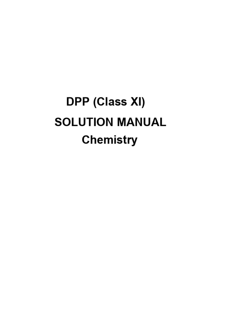 Chemistry Solution Manual Answers | PDF | Chemistry | Physical Sciences
