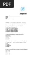 Grade 10 Computer Science Test Questions | PDF | Control Flow ...