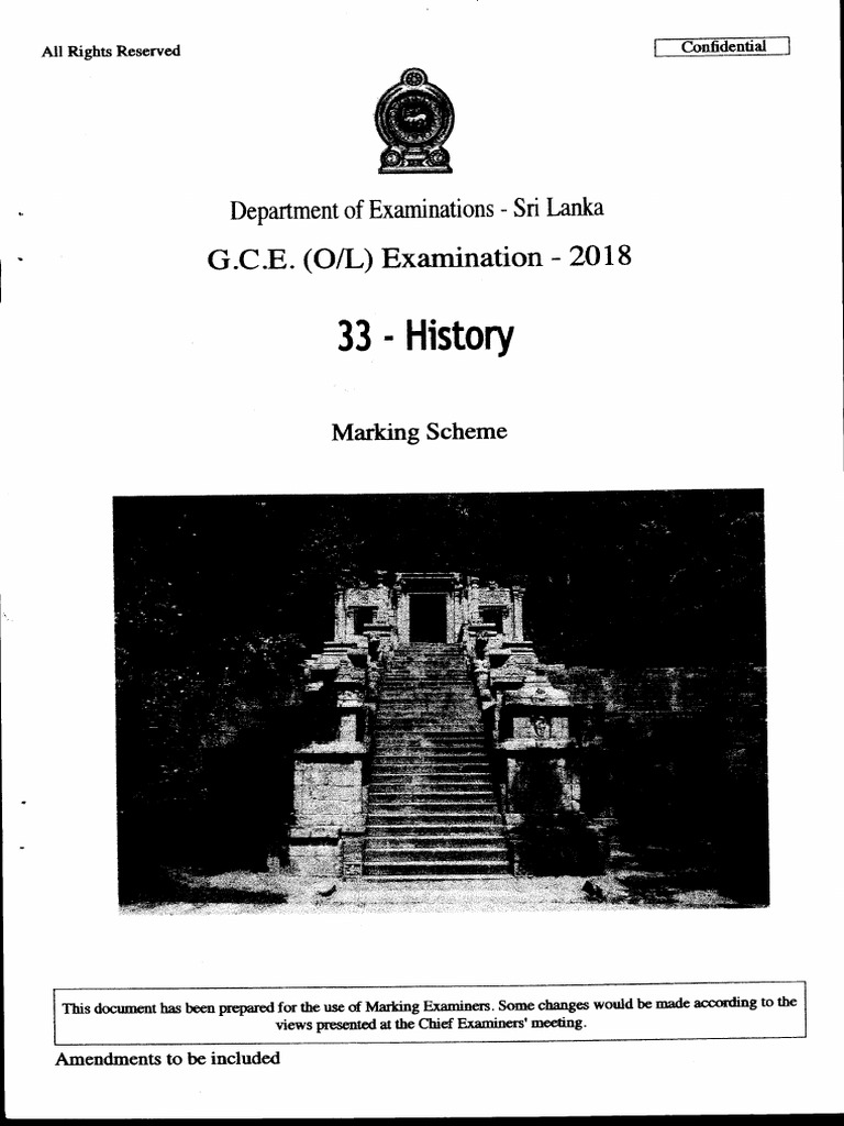 2018 OL History Marking Scheme English Medium | PDF