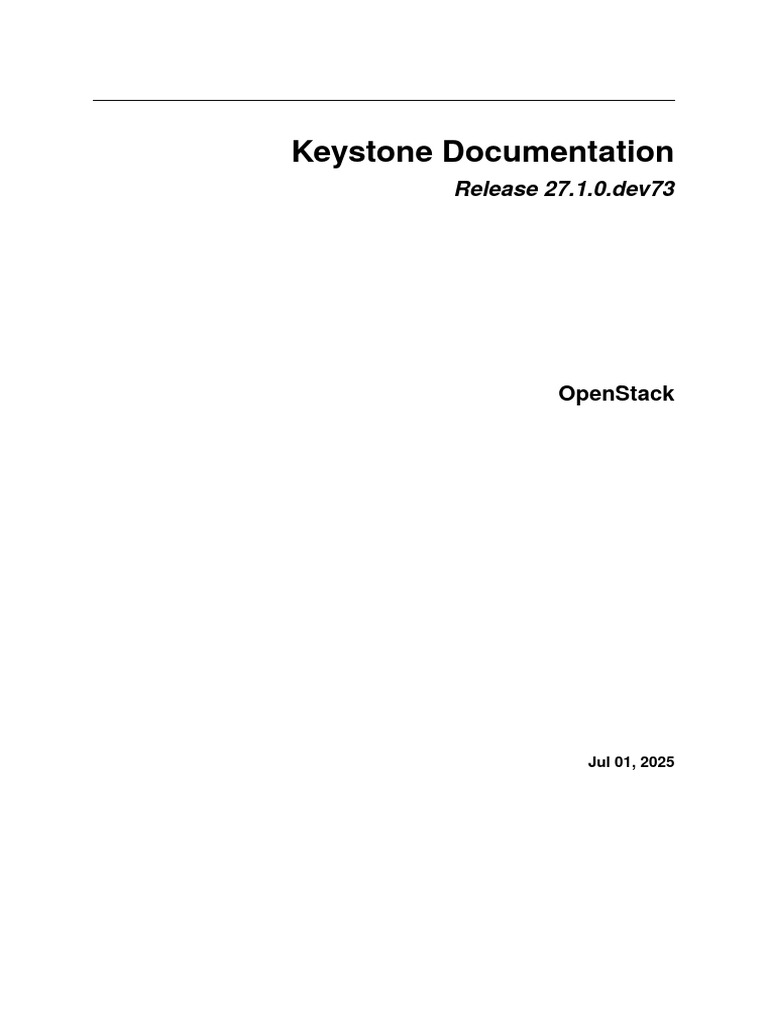 Keystone | PDF | Open Stack | Information Technology