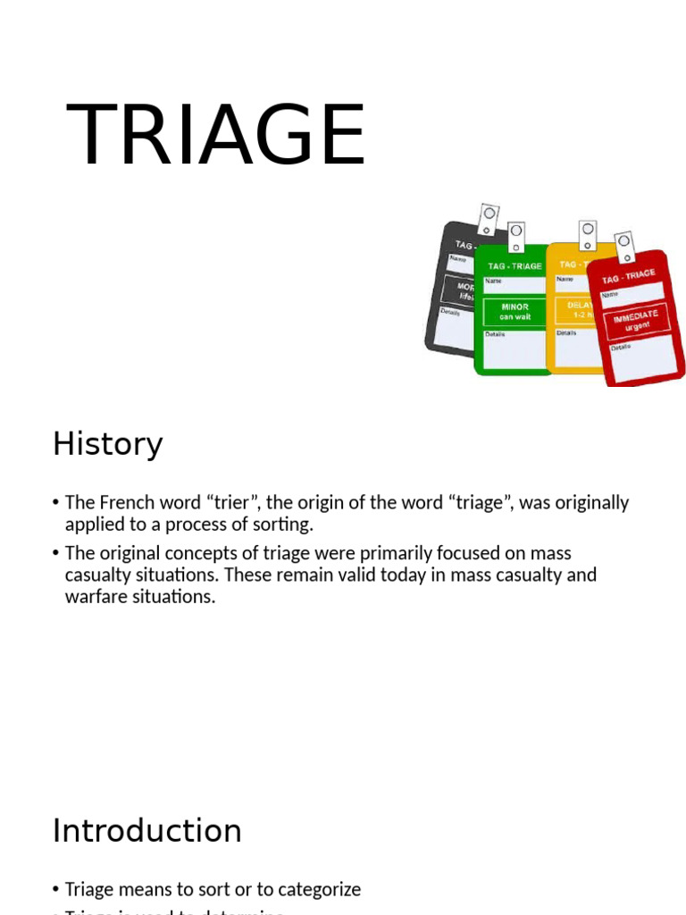 Triage | PDF | Emergency Department | First Aid