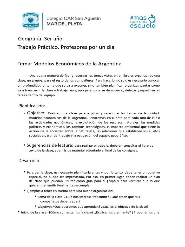 Tp. Profesores Por Un Di - A .Modelos Econo - Micos 2025 | PDF