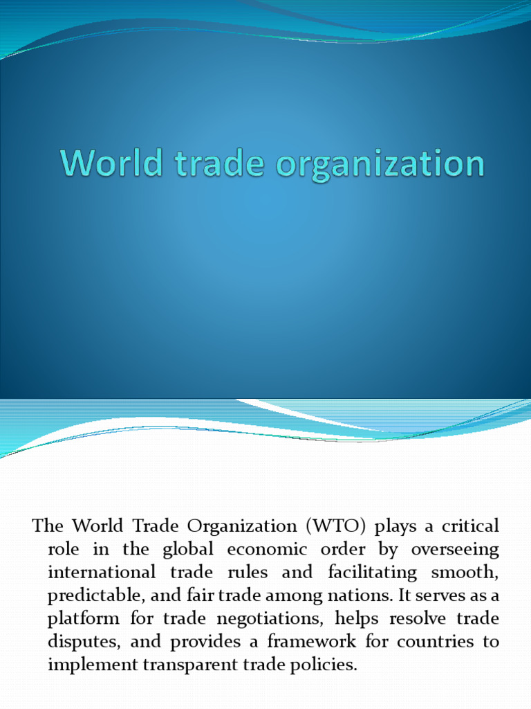 Lecture 6 - World Trade Org | PDF | World Trade Organization ...