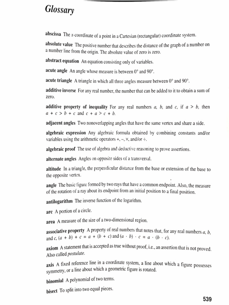 【爱宜思国际教育】8年级词汇（代数2）v2 | PDF