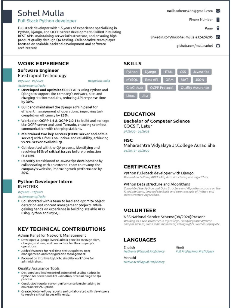 Sohel EP Resume | PDF