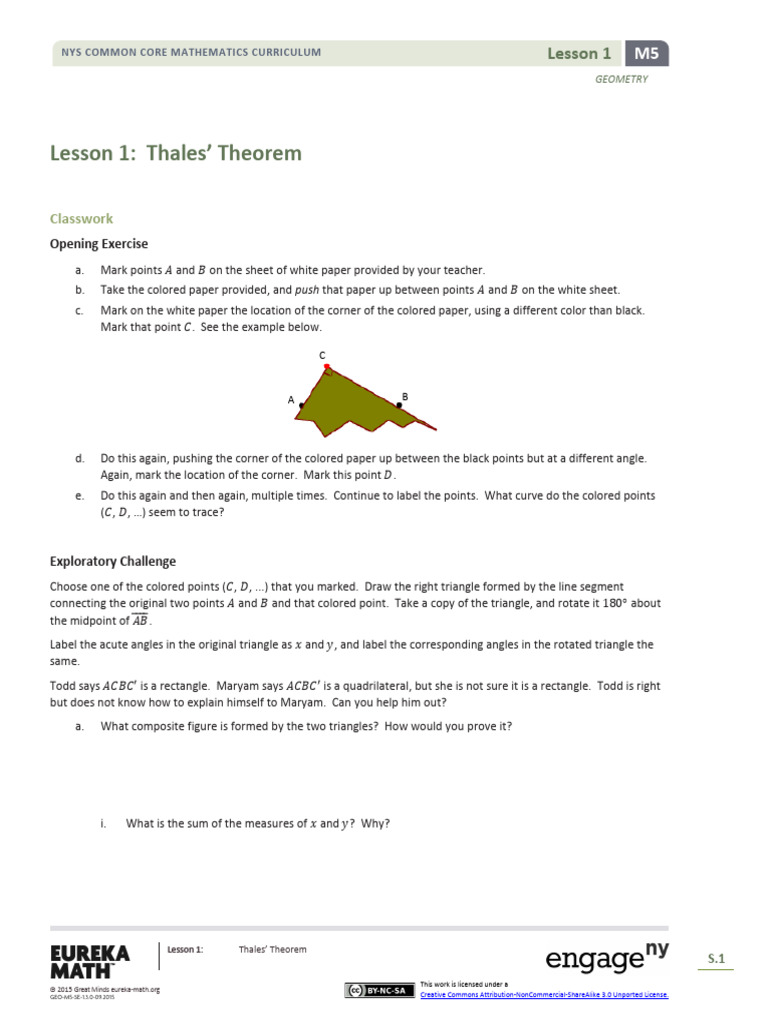 Geometry-Eureka Student Module 5 | PDF | Circle | Rectangle
