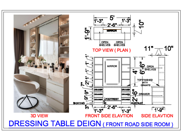 Dressing Front Side Room Details | PDF