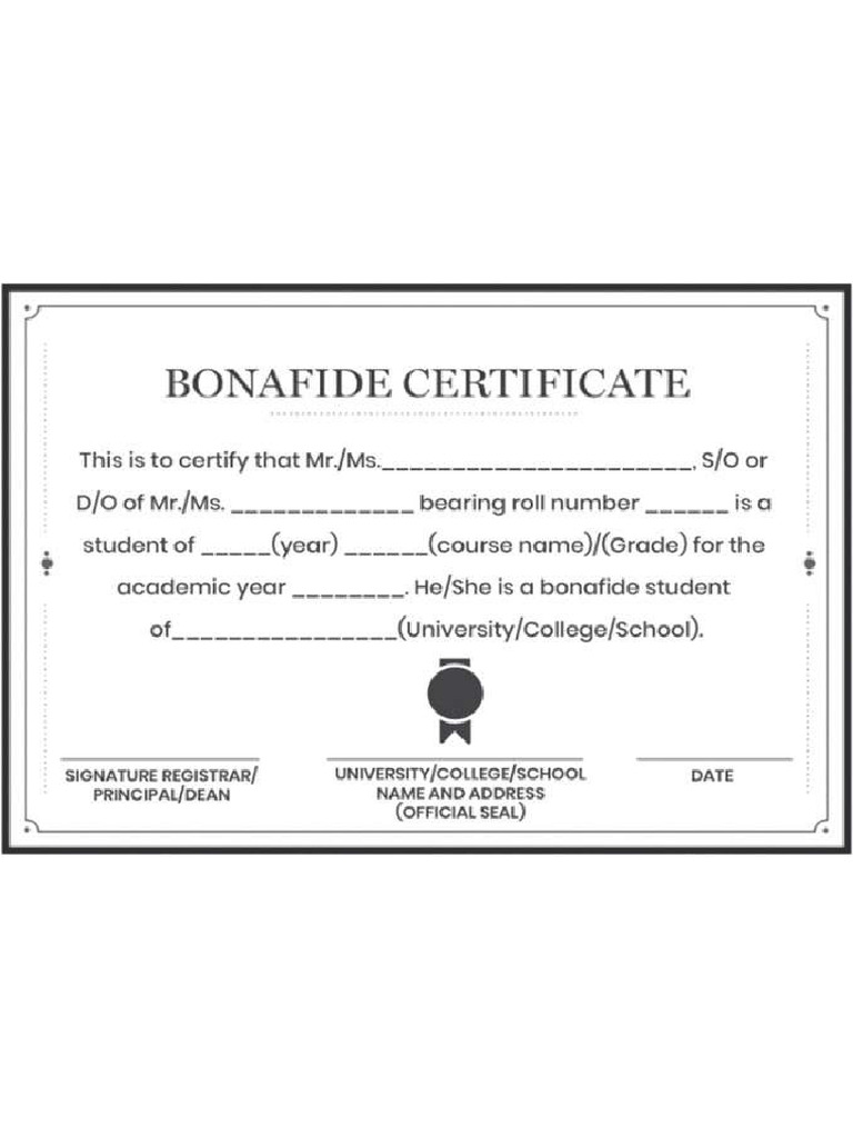 What Is A Bonafide Certificate | PDF