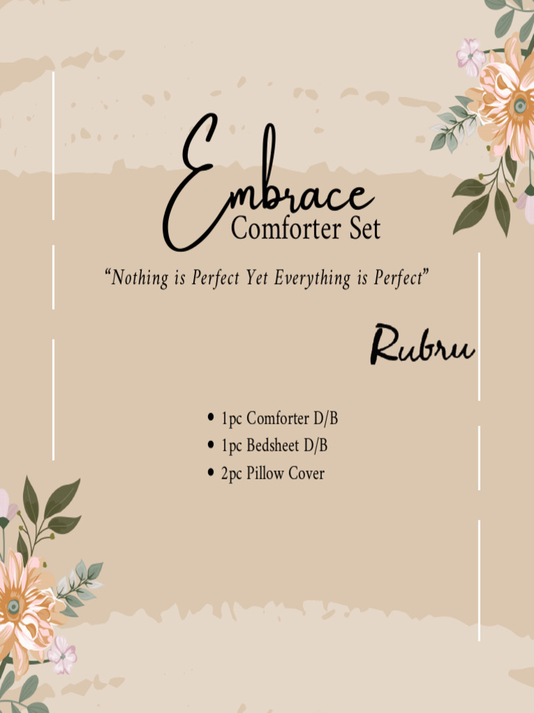 Embrace Comforter Set - Rubru 2024-25 JJVC | PDF