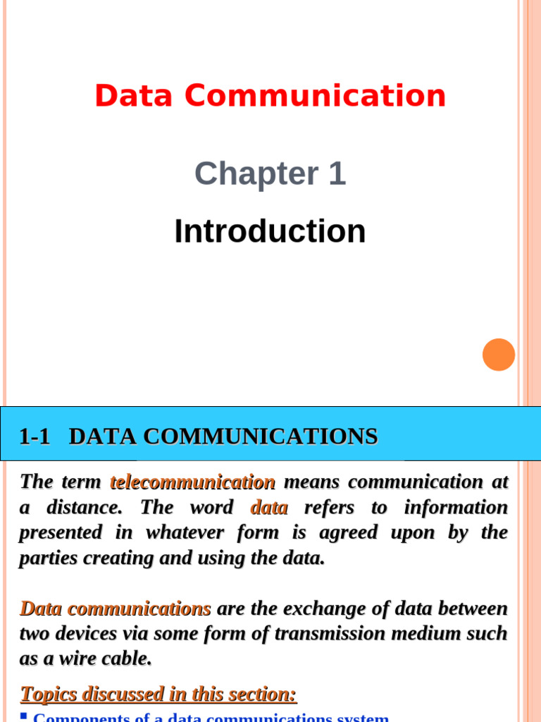 Data Communication Chpter 1 | PDF | Duplex (Telecommunications) | Computer Network