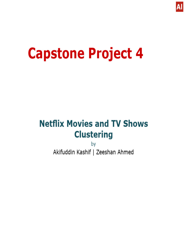 Clustering Presentation | PDF | Netflix | Cluster Analysis