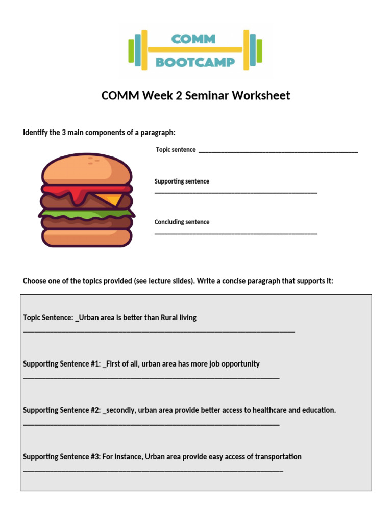 COMM Week 2 Seminar Worksheet (2) Lovish | PDF | Cognitive Science