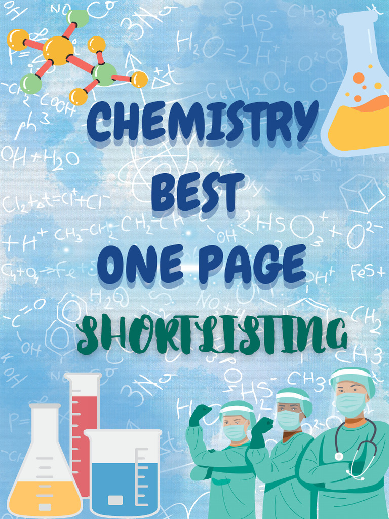 Chemistry Best One Page Shortlisting | PDF