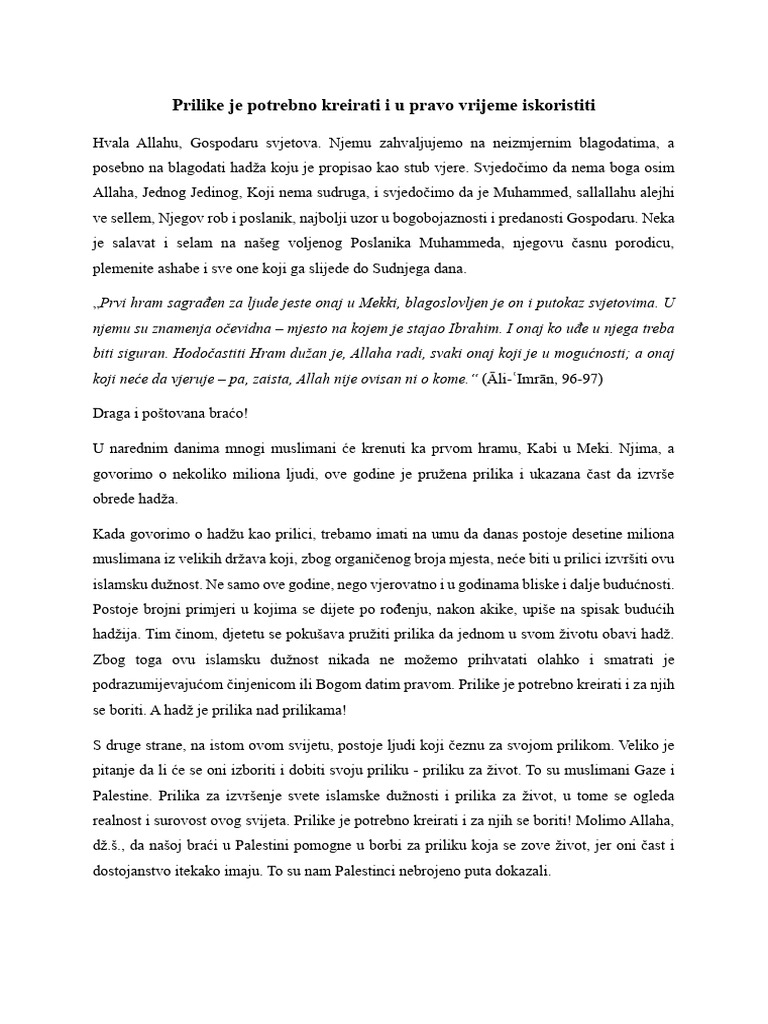 Hutba 23.05.2025. | PDF