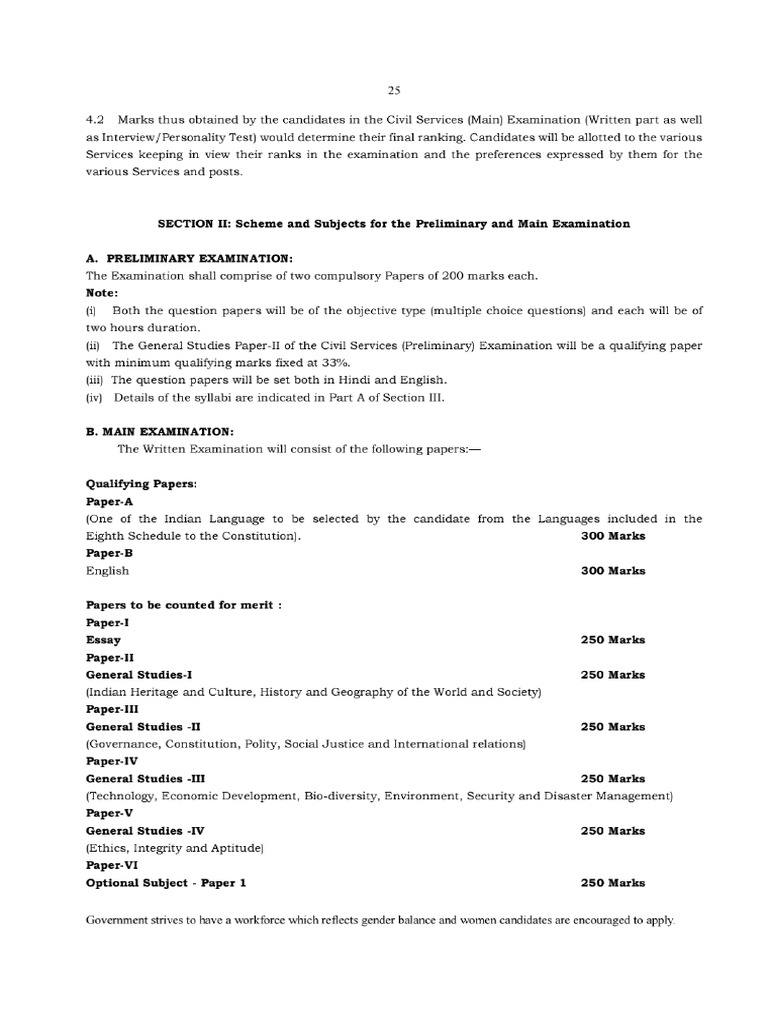 CSE Exam Scheme | PDF