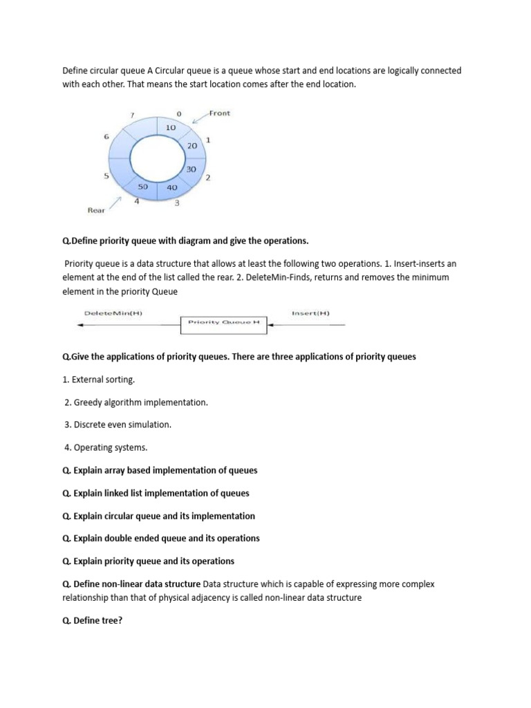 Data Structure25 IA2 QBANK | PDF | Queue (Abstract Data Type) | Algorithms And Data Structures