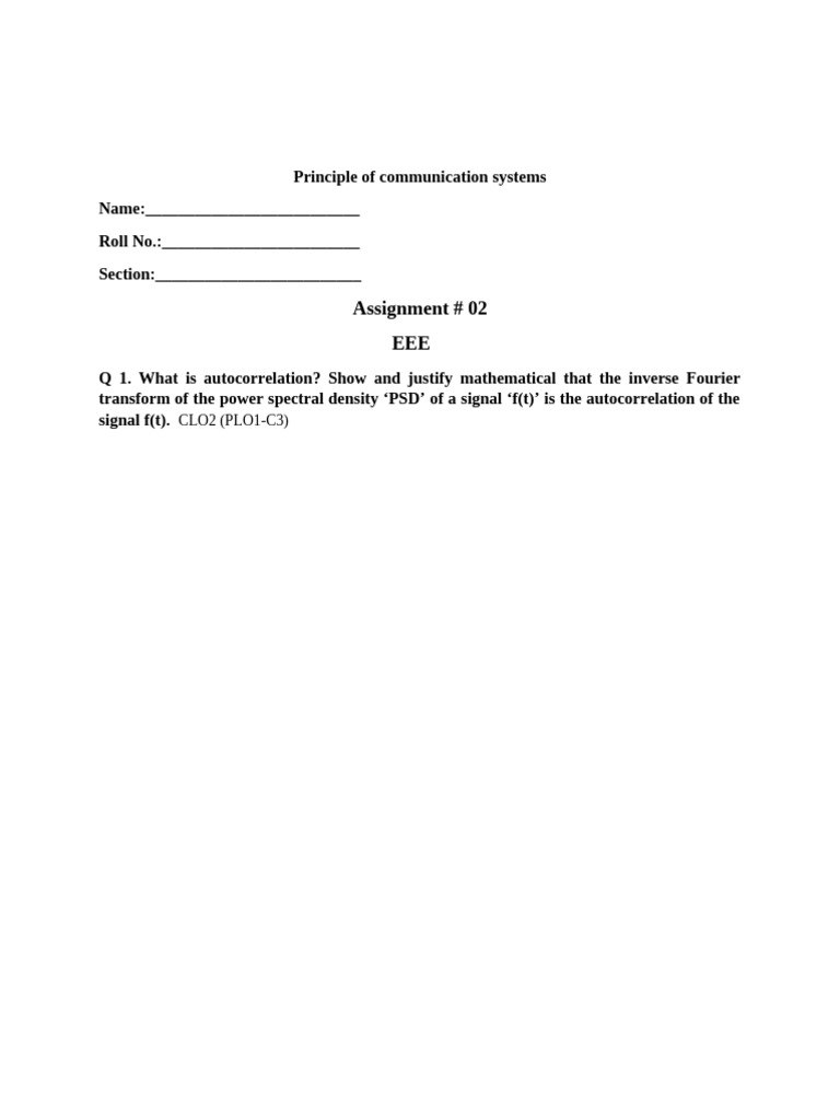 Principle of Communication System1 | PDF